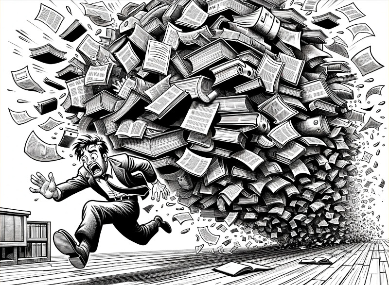 DALL·E 2024-02-12 10.43.34 – Illustrate a whimsical black and white ...
